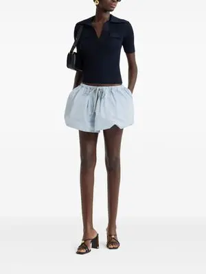 PATOU Ribbed Knit Polo Top