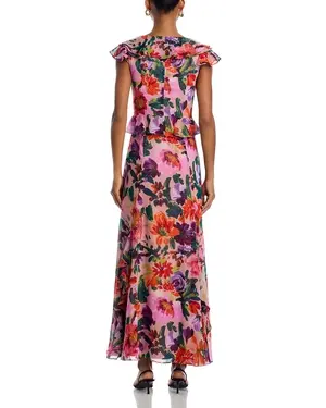 Aqua Flutter Sleeve Maxi Dress Exclusive