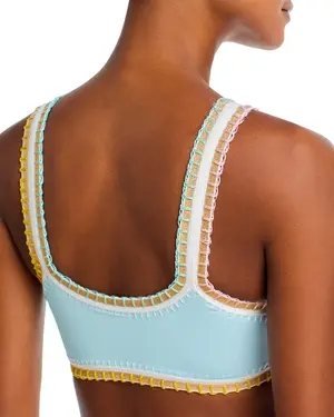 PLATINUM INSPIRED BY SOLANGE FERRARINI Sporty Contrast Stitch Bikini Top