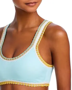 PLATINUM INSPIRED BY SOLANGE FERRARINI Sporty Contrast Stitch Bikini Top