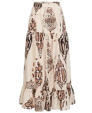 Calypso St. Barth Lourdes Silk Skirt - Ikat Shells