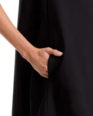 Co Gathered Midi Dress - Black