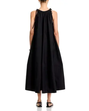 Co Gathered Midi Dress - Black