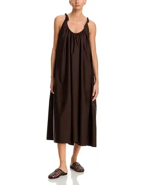 Co Gathered Midi Dress - Chocolate