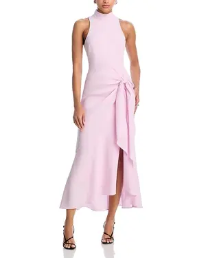 Cinq À Sept Crepe Rori Tie Waist Turtleneck Dress - Soft Peony