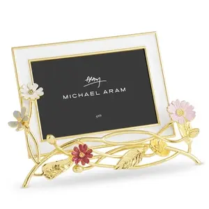 Michael Aram Wildflowers Enameled White Photo Frame, 4 X 6