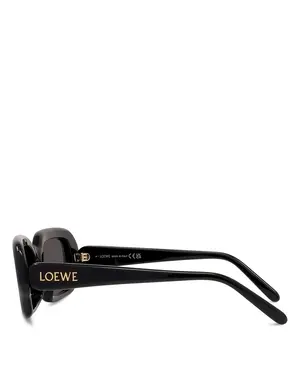 Loewe Slim Rectangular Sunglasses, 54mm - Black/smoke