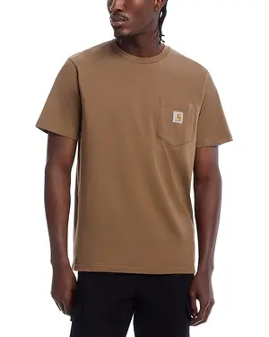 Carhartt Work In Progress Carhartt Logo Pocket Tee Coconut