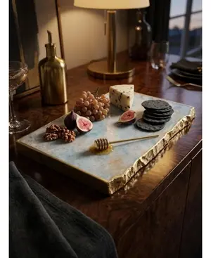 GAURI KOHLI Dazzle Aventurine Cheese Board - Green