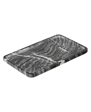 GAURI KOHLI Frontier Marble Tray - Shades Of Black And Gray