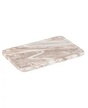 GAURI KOHLI Clover Beige Marble Tray - Shades Of Beige/brown And Gray