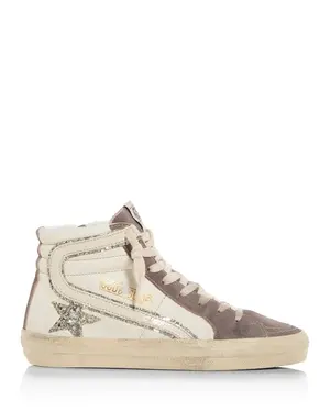 GOLDEN GOOSE Slide High-top Sneakers - Whitecinde