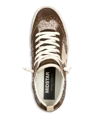 GOLDEN GOOSE Mid Star Embellished Mid-top Sneakers - Cinderbrow