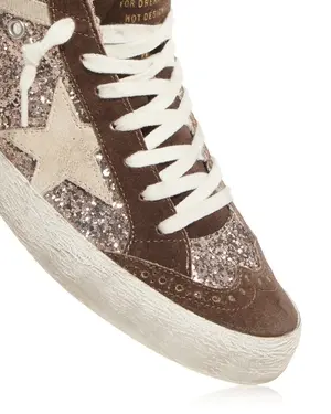 GOLDEN GOOSE Mid Star Embellished Mid-top Sneakers - Cinderbrow