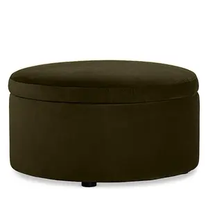 Bloomingdale'S Alta Medium Round Storage Ottoman, In Fabric - Amici Moss