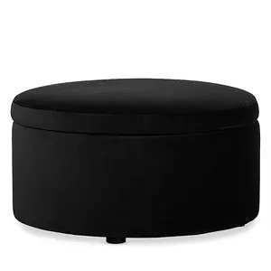 Bloomingdale'S Alta Medium Round Storage Ottoman, In Fabric - Amici Smoke