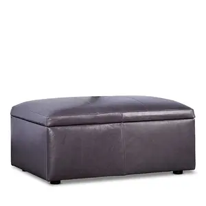 Bloomingdale'S Auburn Medium Rectangle Ottoman, In Leather - Brighton Shadow