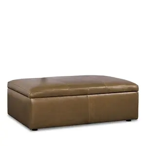 Bloomingdale'S Auburn Large Rectangle Storage Ottoman, In Leather - Brighton Loden