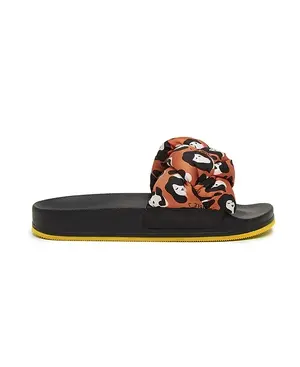 La DoubleJ Treccia Slides - Lady Leopard Orange