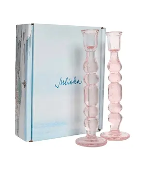 JULISKA Provence 9 Candlestick, Set Of 2 - Blush