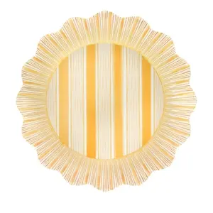 JULISKA Cabana Stripe Melamine Dinner Plate, Set Of 4 - Assorted