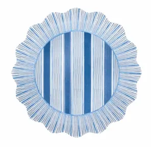 JULISKA Cabana Stripe Melamine Dinner Plate, Set Of 4 - Assorted