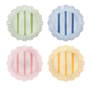 JULISKA Cabana Stripe Melamine Dessert/salad Plate, Set Of 4 - Assorted