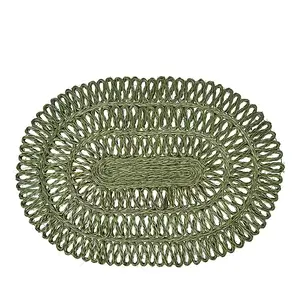 JULISKA Straw Loop Oval Placemat - Seagrass G