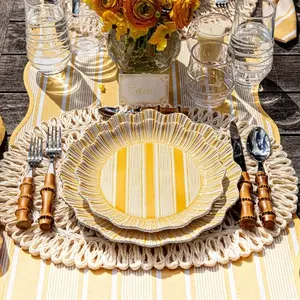 JULISKA Straw Loop Oval Placemat - Whitewash