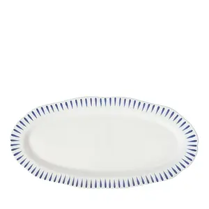 JULISKA Sitio Stripe 15 Hostess Tray - Delft Blue