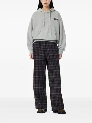 STUDIO TOMBOY Tartan Check Wide-leg Trousers