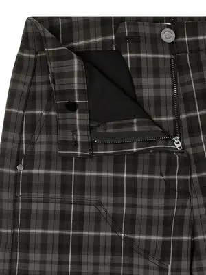 STUDIO TOMBOY Tartan Check Wide-leg Trousers