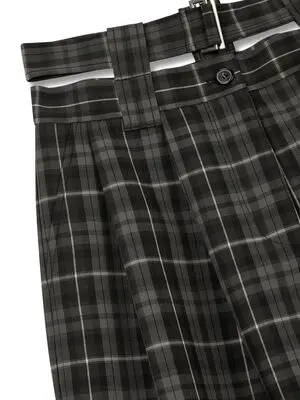 STUDIO TOMBOY Tartan Check Belted Trousers