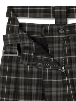 STUDIO TOMBOY Tartan Check Belted Trousers