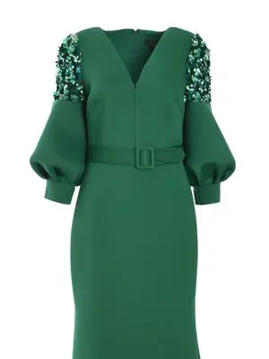 Badgley Mischka Bead-embellished Gown