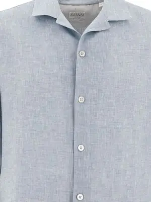 Brunello Cucinelli Linen Shirt - Blue