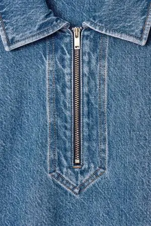 Cos Denim Half-zip A-line Dress