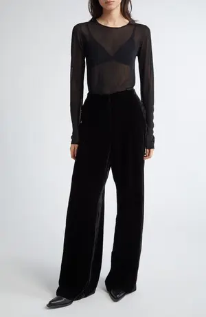 GOLDEN GOOSE Journey Sheer Knit Top