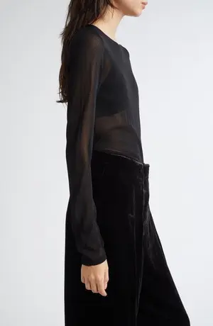 GOLDEN GOOSE Journey Sheer Knit Top