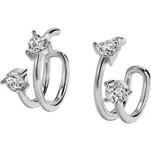 Lili Claspe Eraz Set Of 2 Ear Cuffs - Silver