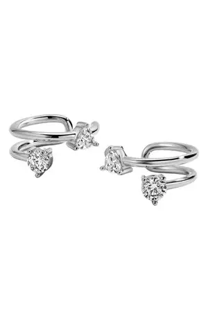 Lili Claspe Eraz Set Of 2 Ear Cuffs - Silver