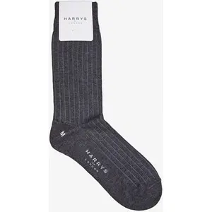 HARRYS OF LONDON Harrys London Ribbed Cotton Socks Grey