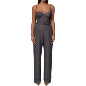 JLUXLABEL Sweetheart Aroma Bustier Jumpsuit - Grey