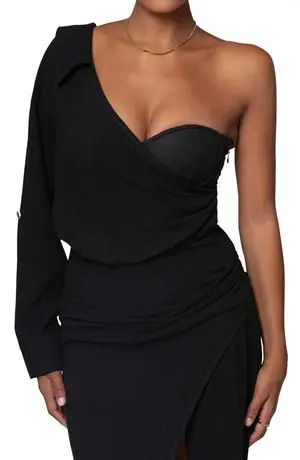 JLUXLABEL Evita Single-sleeve Maxi Dress
