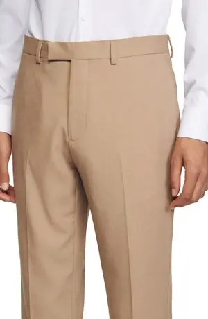 Sandro Classic Fit Wool Suit Trousers - Beige