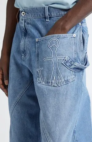JW Anderson Twisted Workwear Jeans - Light Blue