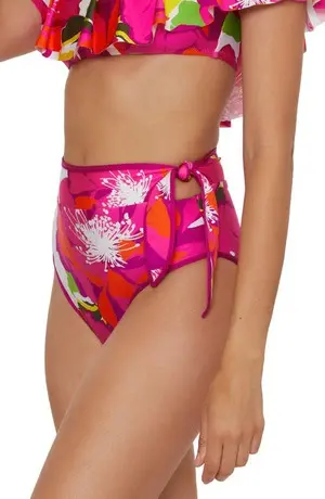 Trina Turk Bloom High Waisted Bikini Bottom