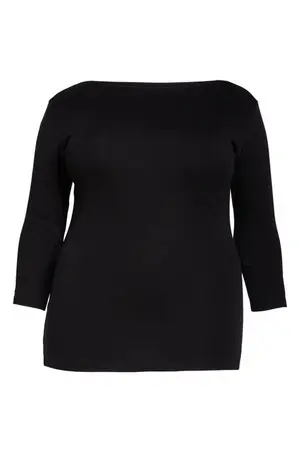 Caslon Boat Neck Long Sleeve Tee