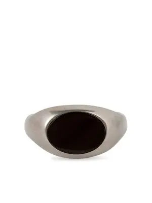 Dries Van Noten Stone Signet Ring - Silver