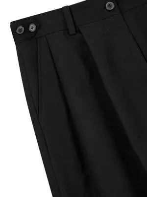 STUDIO TOMBOY Rear-pocket Trousers - Black